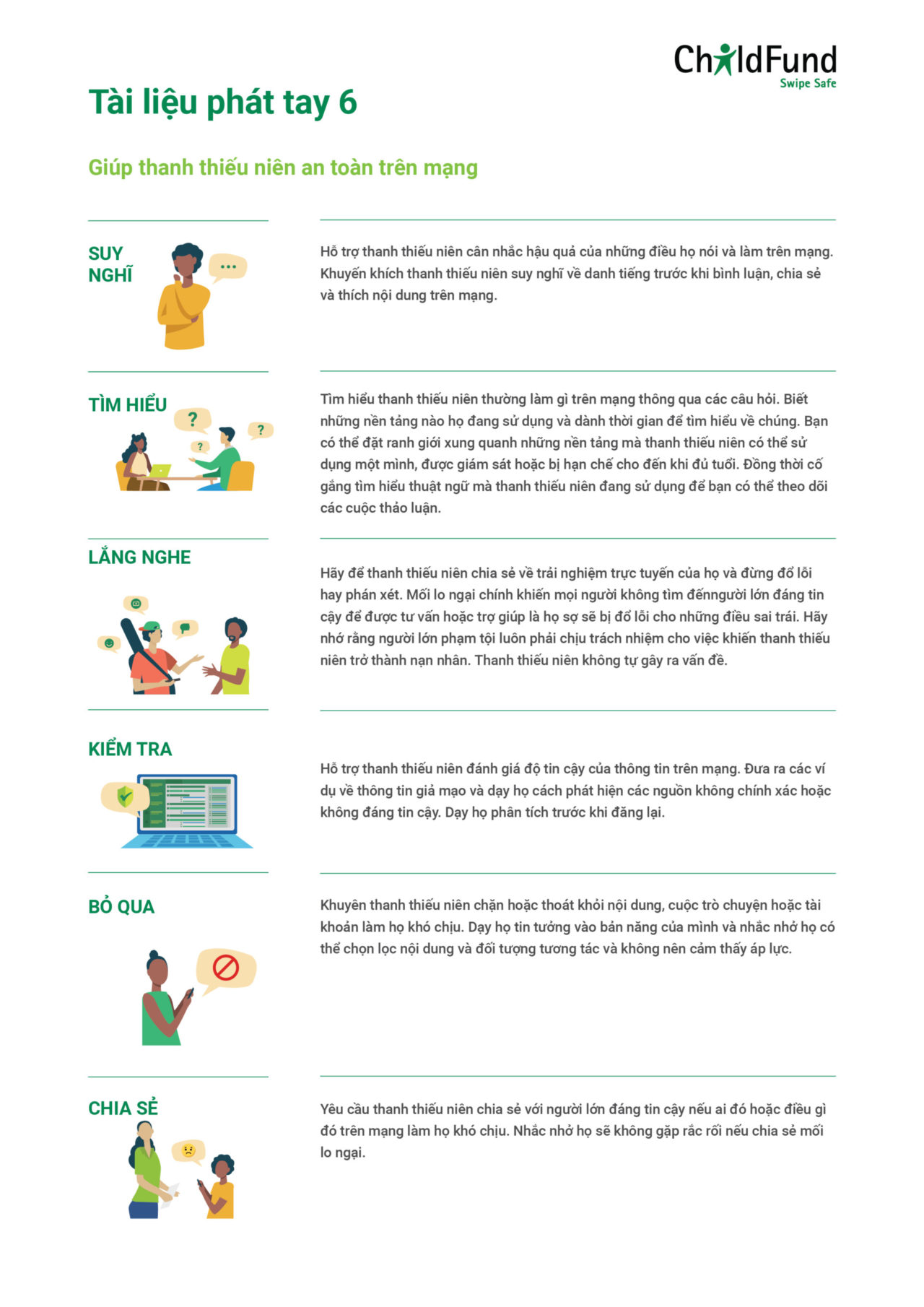 IEC – Tài liệu phát tay Swipe Safe 6 - ChildFund Vietnam